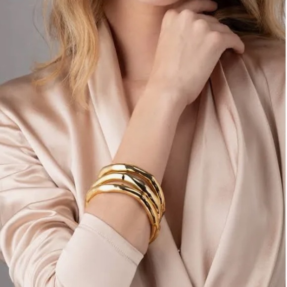 Alexis Bittar | Jewelry | Alexis Bittar Small Molten Bangle Bracelet Gold | Poshmark